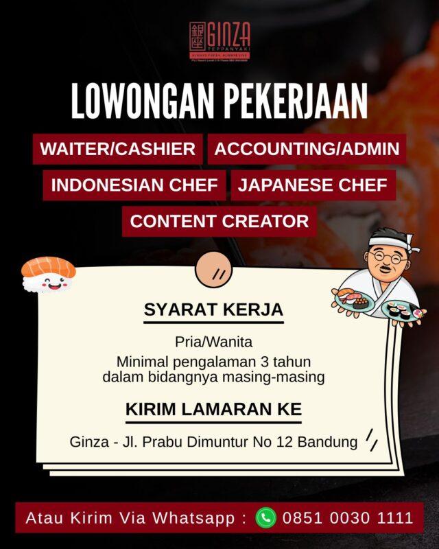 Lowongan Kerja Waiter/Cashier- Accounting/Admin - Indonesian Chef ...