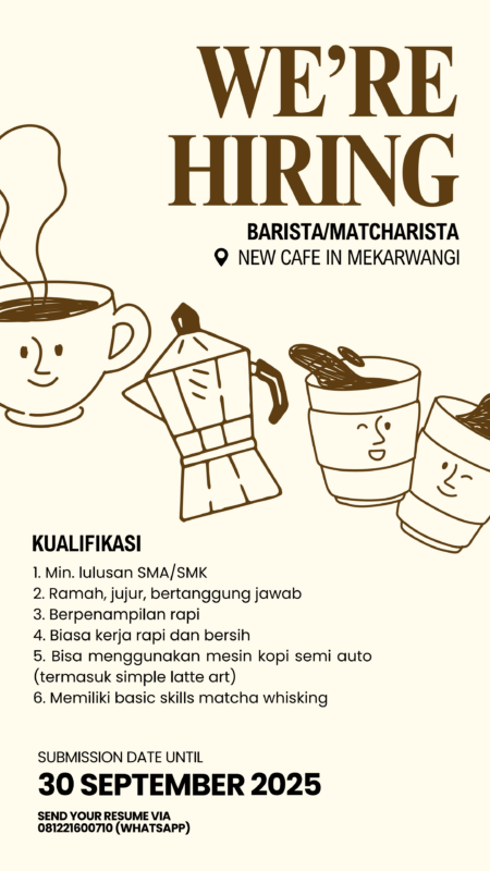 Lowongan Kerja Barista/ Matcharista di Mula Cafe - LokerBandung.id