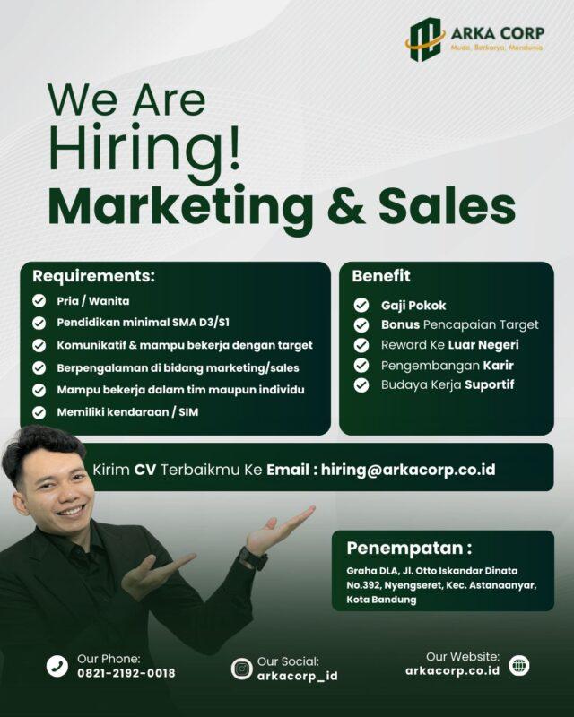 Lowongan Kerja Marketing & Sales di PT. Arka Mega Nusantara ...
