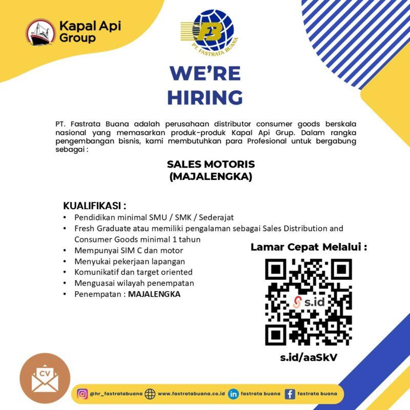 Lowongan Kerja Sales Motoris (Majalengka) di PT. Fastrata Buana (Kapal ...