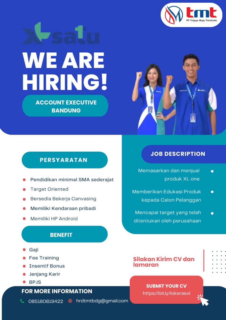 Lowongan Kerja Account Executive Bandung di PT. Trijaya Maju Totalindo ...