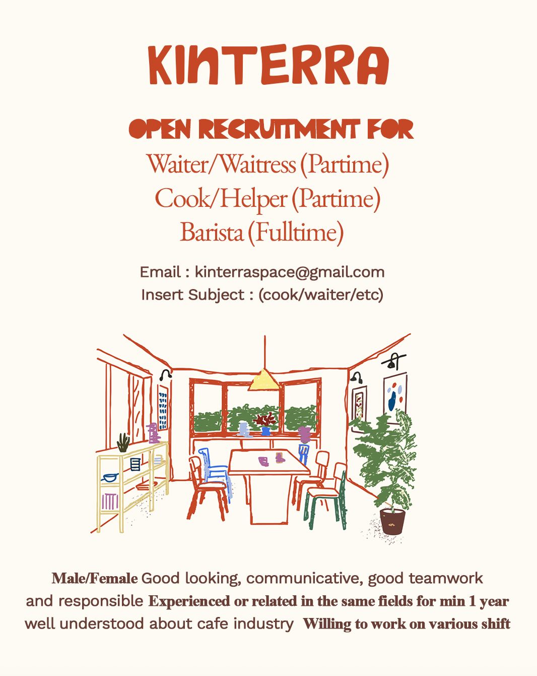 Lowongan Kerja Waiter/Waitress (Part Time) - Cook/Helper (Part Time ...