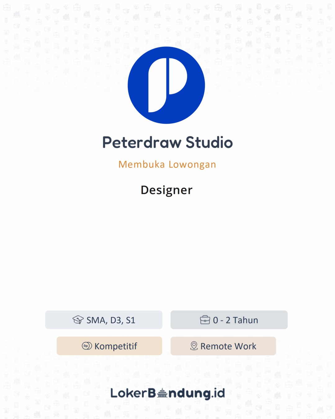 Lowongan Kerja Designer di Peterdraw Studio - LokerBandung.id