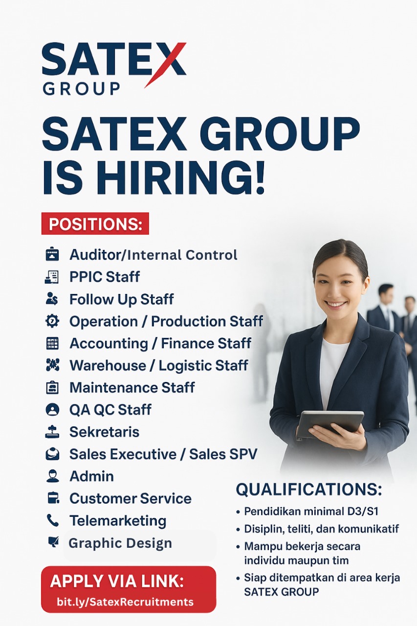 Lowongan Kerja Auditor - PPIC Staff - Follow Up Staff - / Production ...