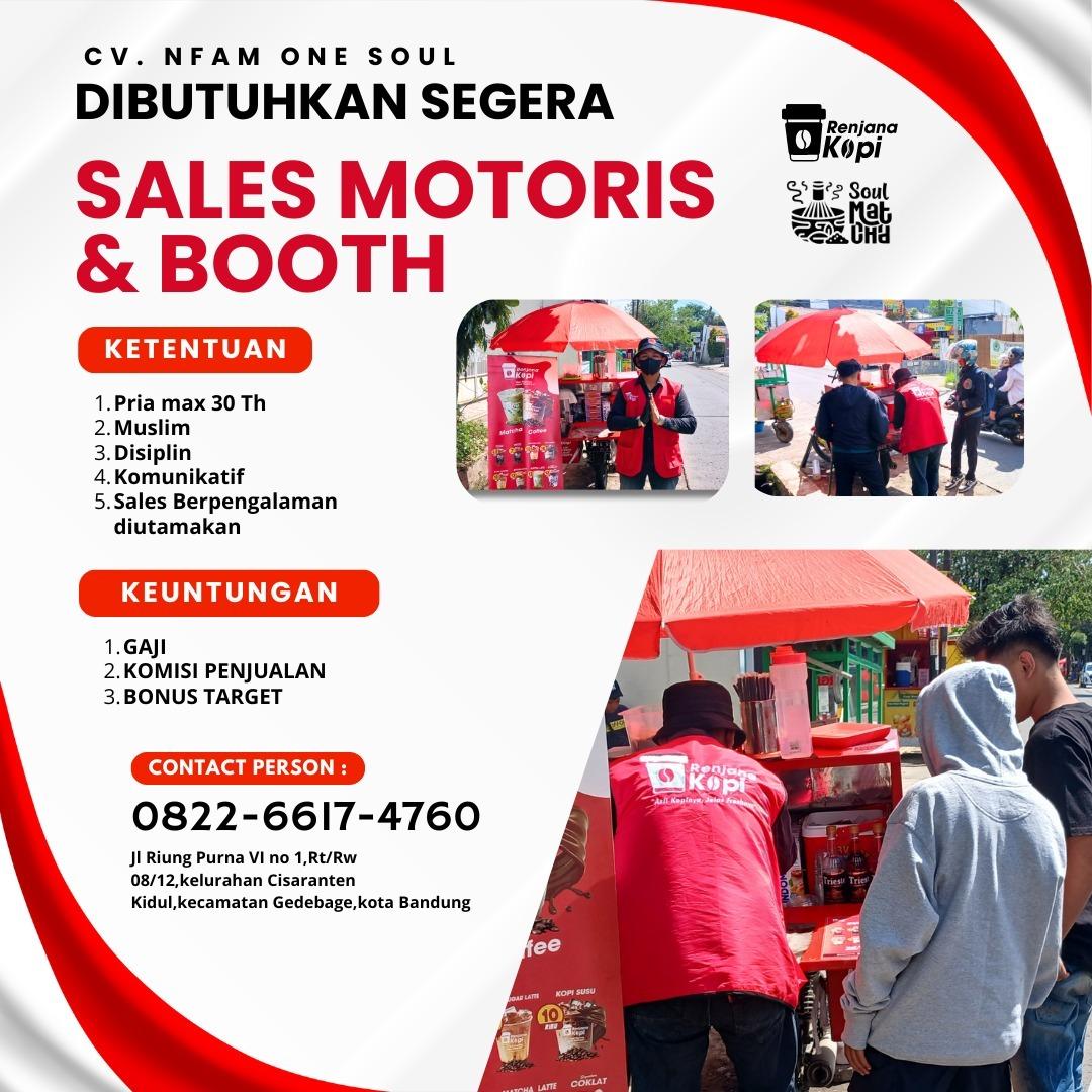 Lowongan Kerja Sales Motoris - Penjaga Booth di CV. Nfam One Soul ...