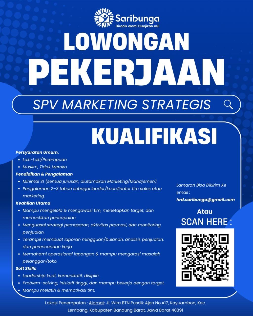 Lowongan Kerja SPV Marketing Strategis - Keuangan - Content Creator ...