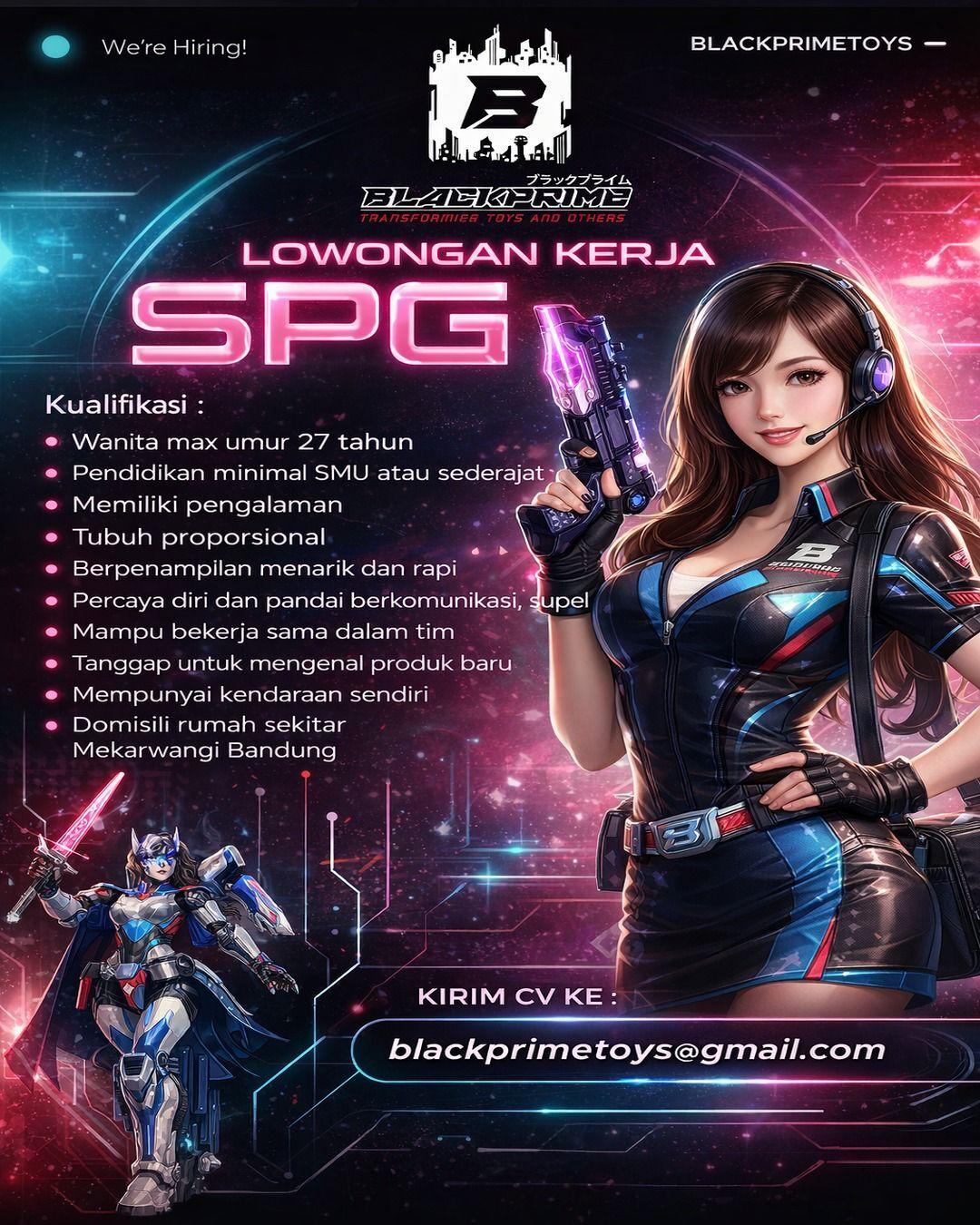 Lowongan Kerja SPG - Marketing Sales di Blackprime Toys - LokerBandung.id