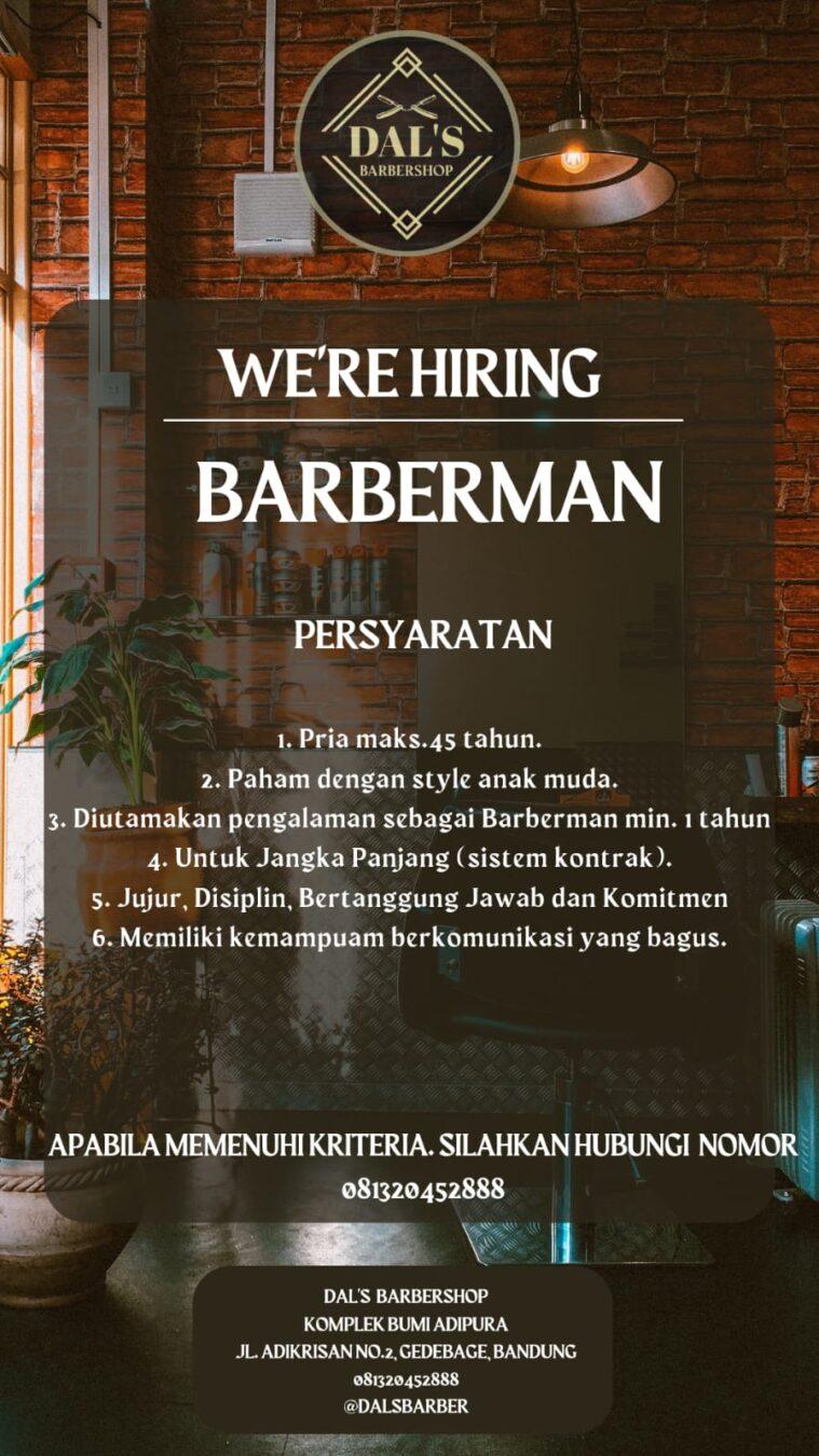 Lowongan Kerja Kapster/ Barberman di Dal's Barbershop - LokerBandung.id