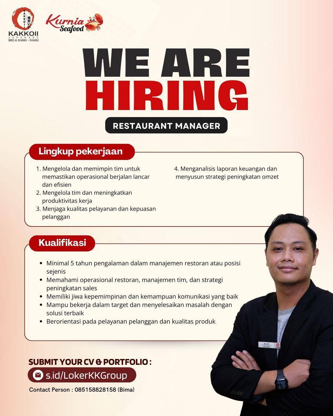 Lowongan Kerja Restaurant Manager di KAKKOII Japanese BBQ and Shabu ...