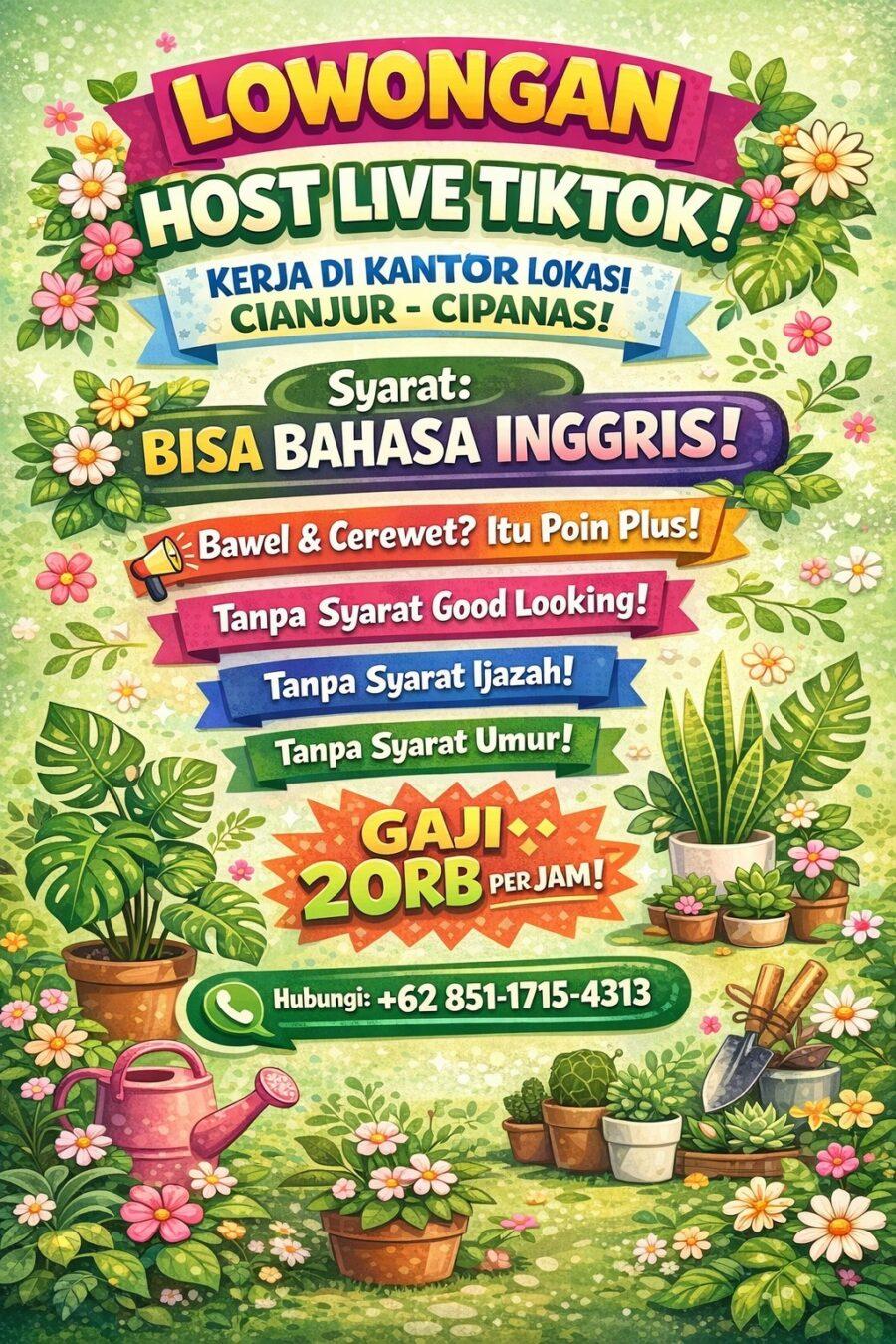 Lowongan Kerja Host Live Tiktok di PT. Sindo Semua Ada - LokerBandung.id