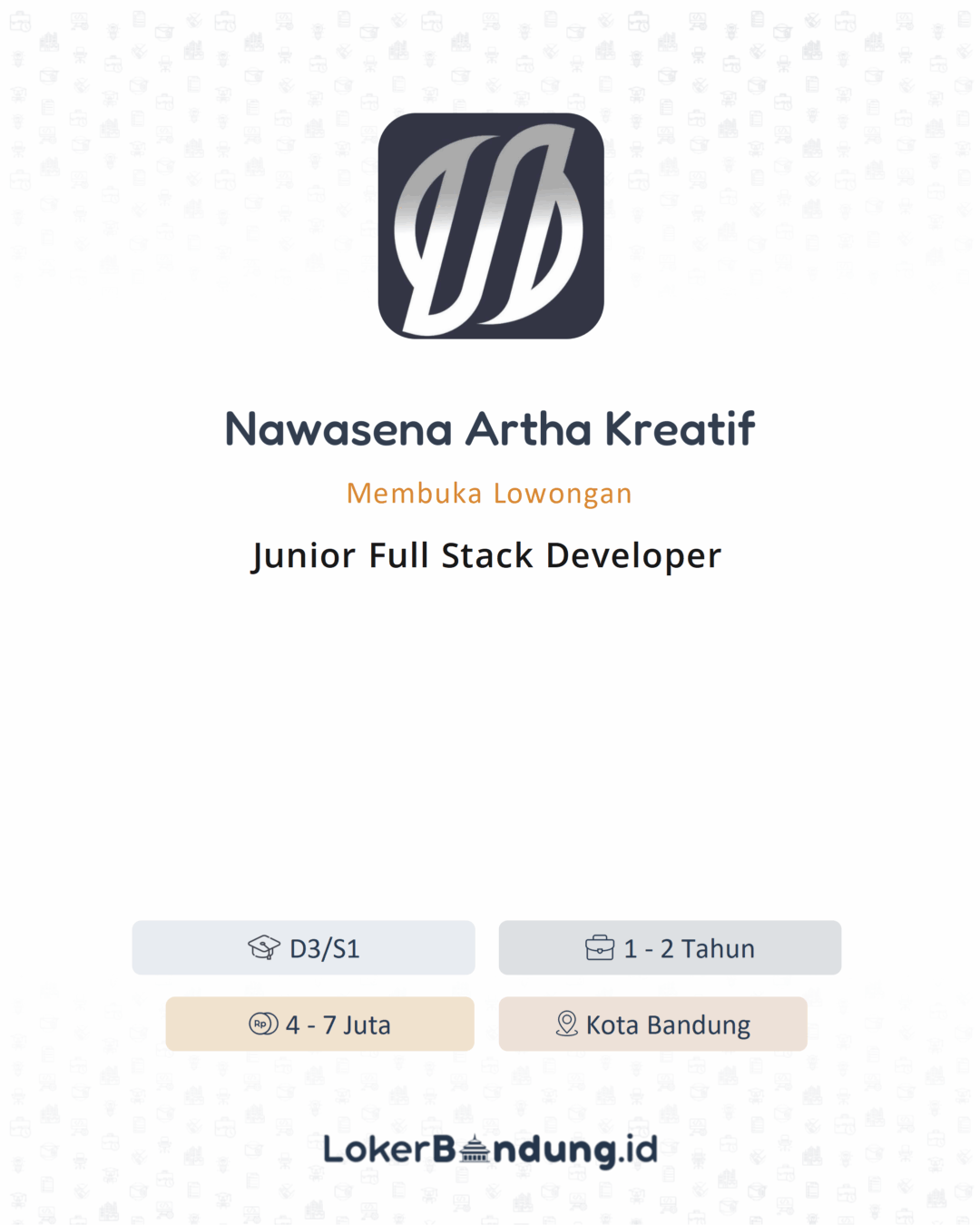 Lowongan Kerja Junior Full Stack Developer di Nawasena Artha Kreatif ...