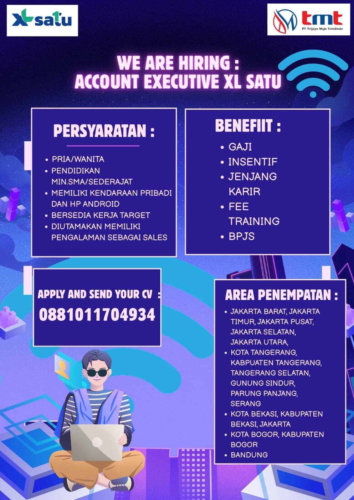 Lowongan Kerja Account Executive XL Satu di PT. Trijaya Maju Totalindo ...