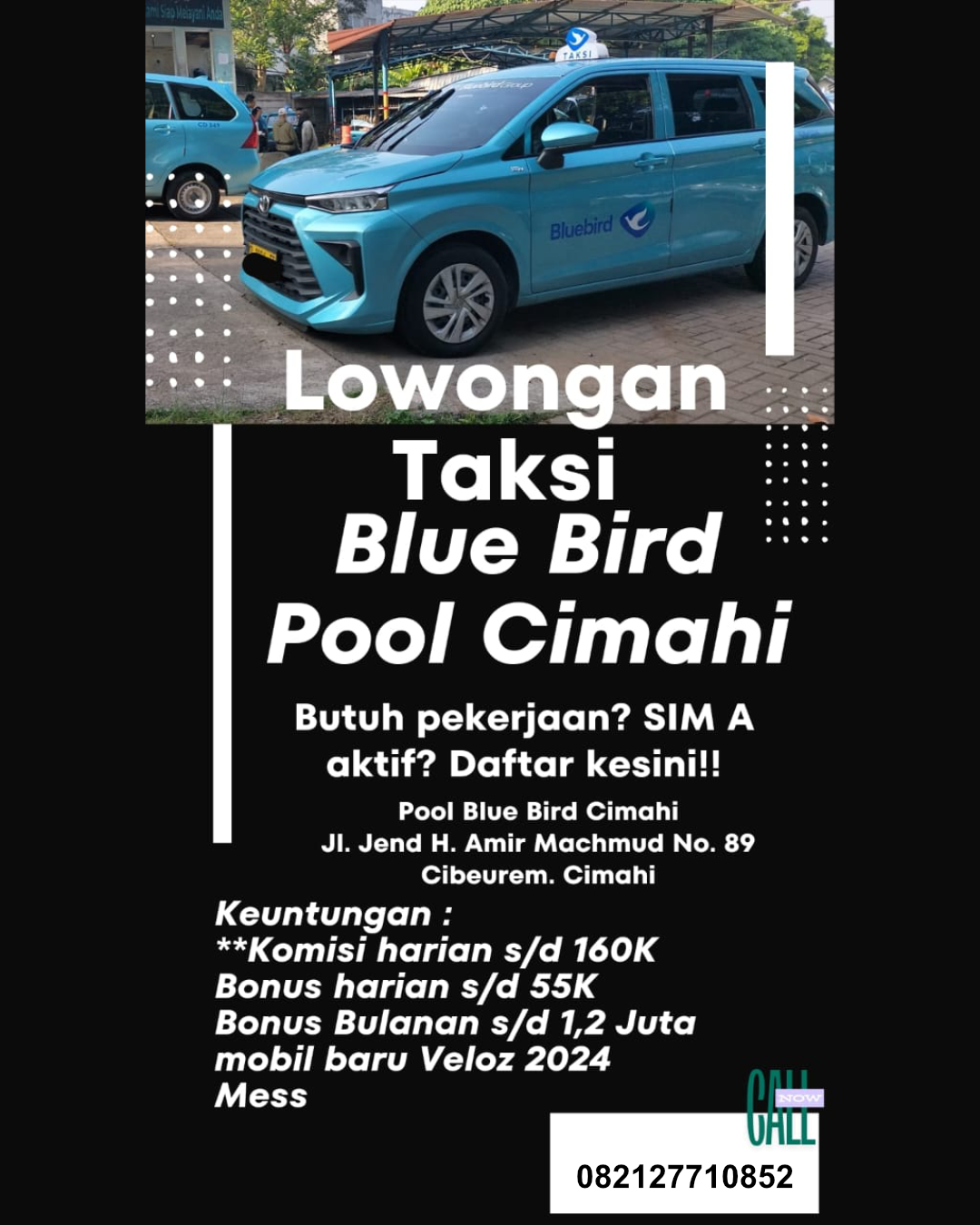 Lowongan Kerja Driver di Taksi Blue Bird Group Pool Cimahi ...